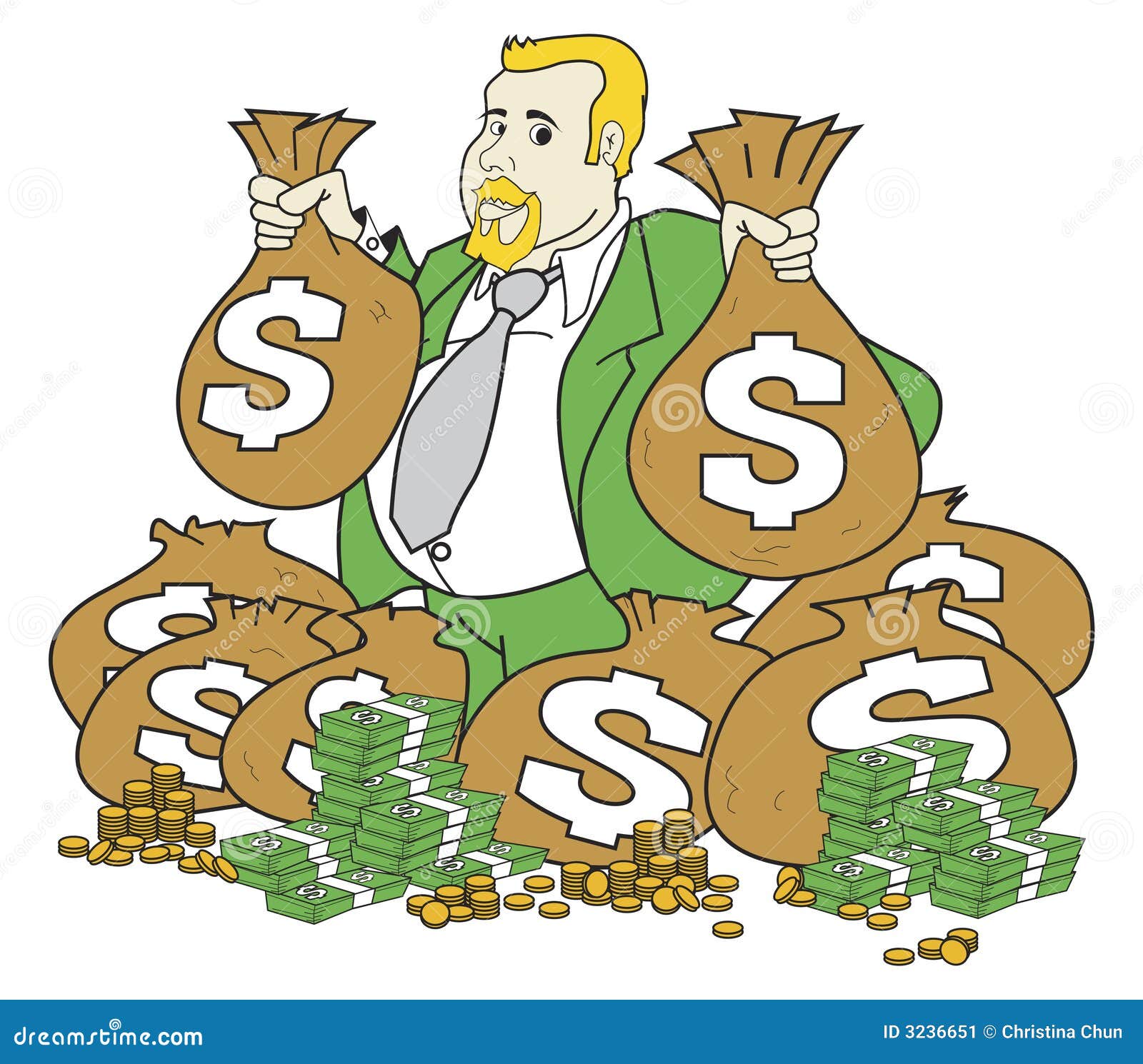 Homem muito rico ilustração do vetor. Ilustração de rico - 3236651