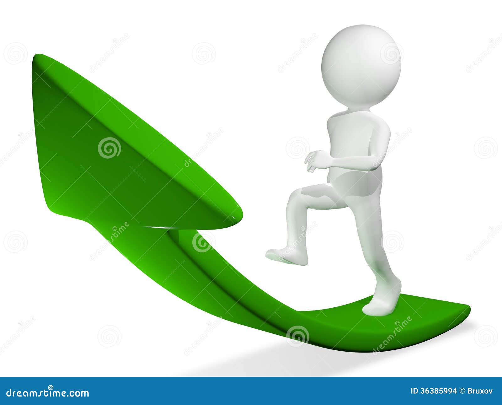 Homem na seta verde ilustração stock. Ilustração de homem - 36385994