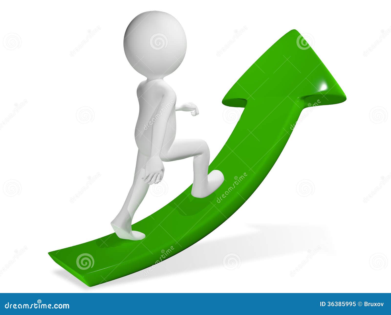 Homem na seta verde ilustração stock. Ilustração de ajuda - 36385995