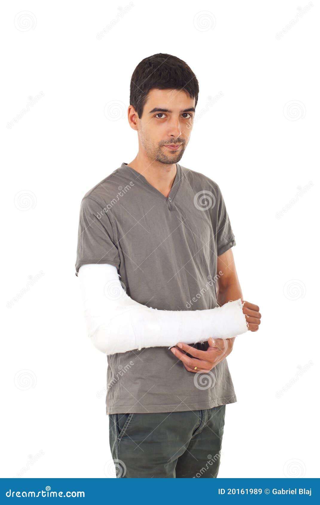 Homem Novo Com Braço Ferido Imagem de Stock - Imagem de homem, adulto ...