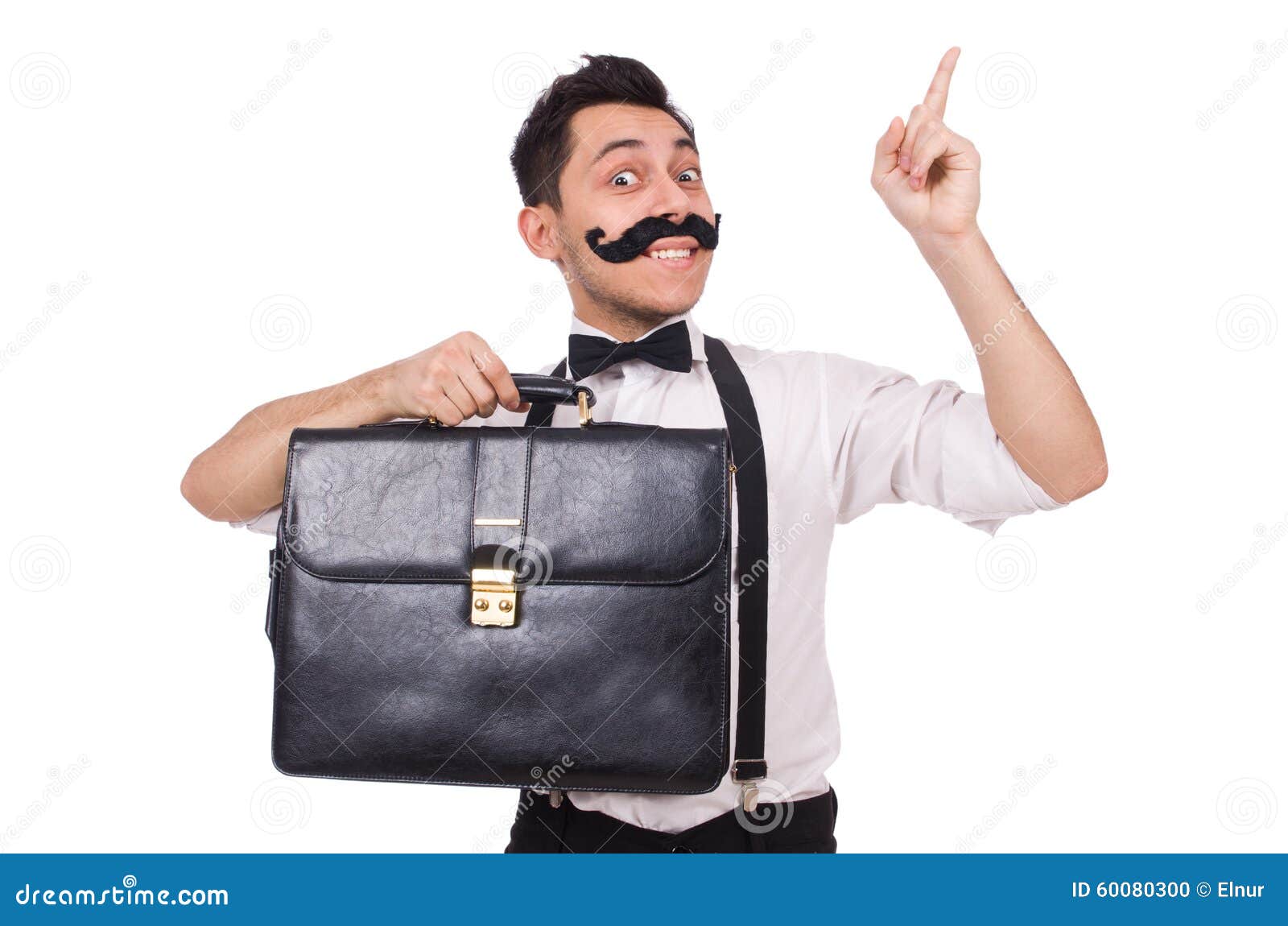 Homem Novo Com a Pasta Isolada No Branco Foto de Stock - Imagem de cara ...