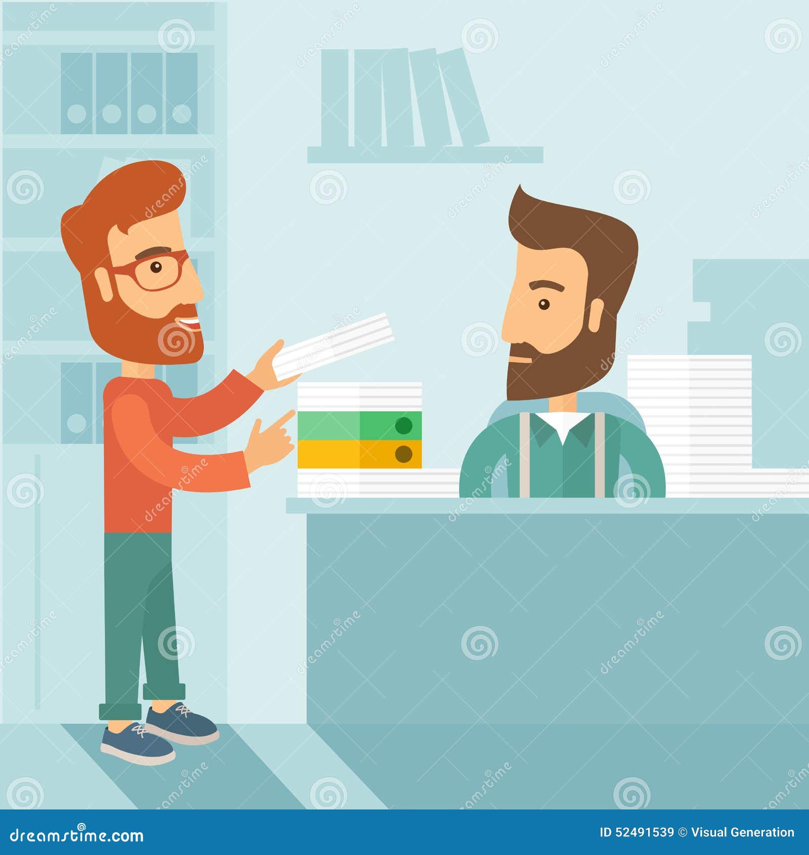 Homem ocupado ilustração do vetor. Ilustração de projeto - 52491539