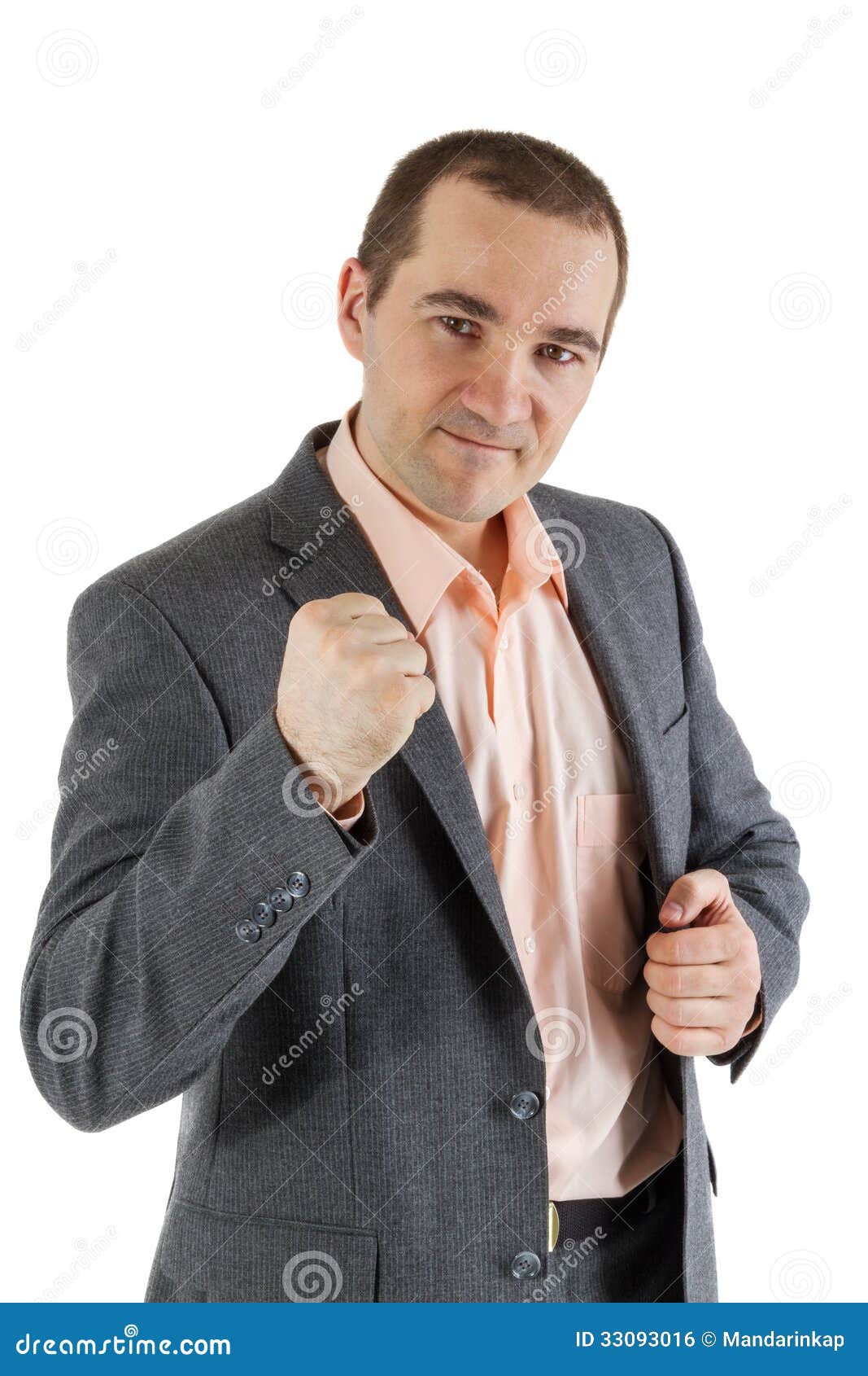 Homem resoluto foto de stock. Imagem de firme, branco - 33093016