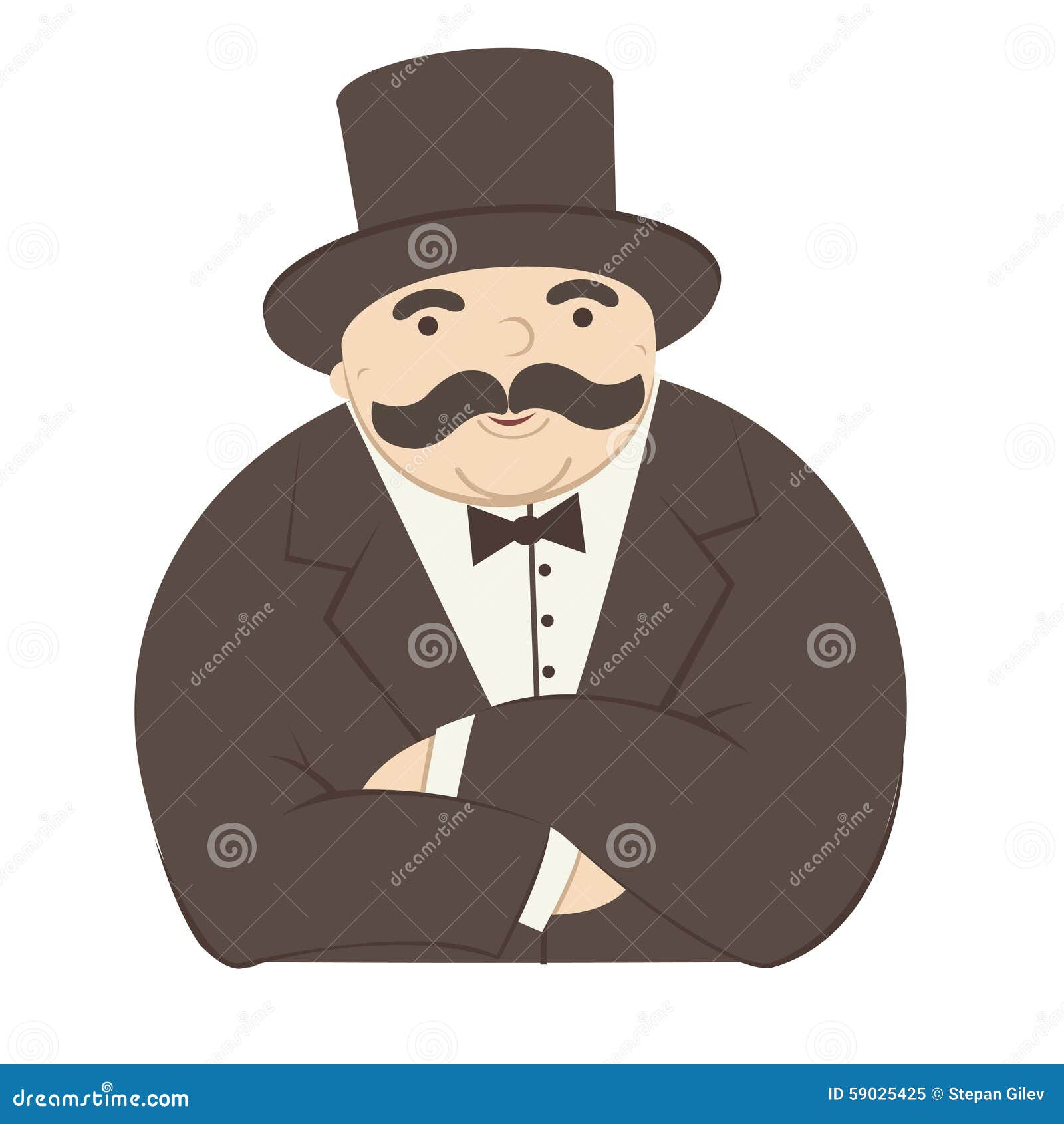 Homem rico ilustração do vetor. Ilustração de gordo, feliz - 59025425