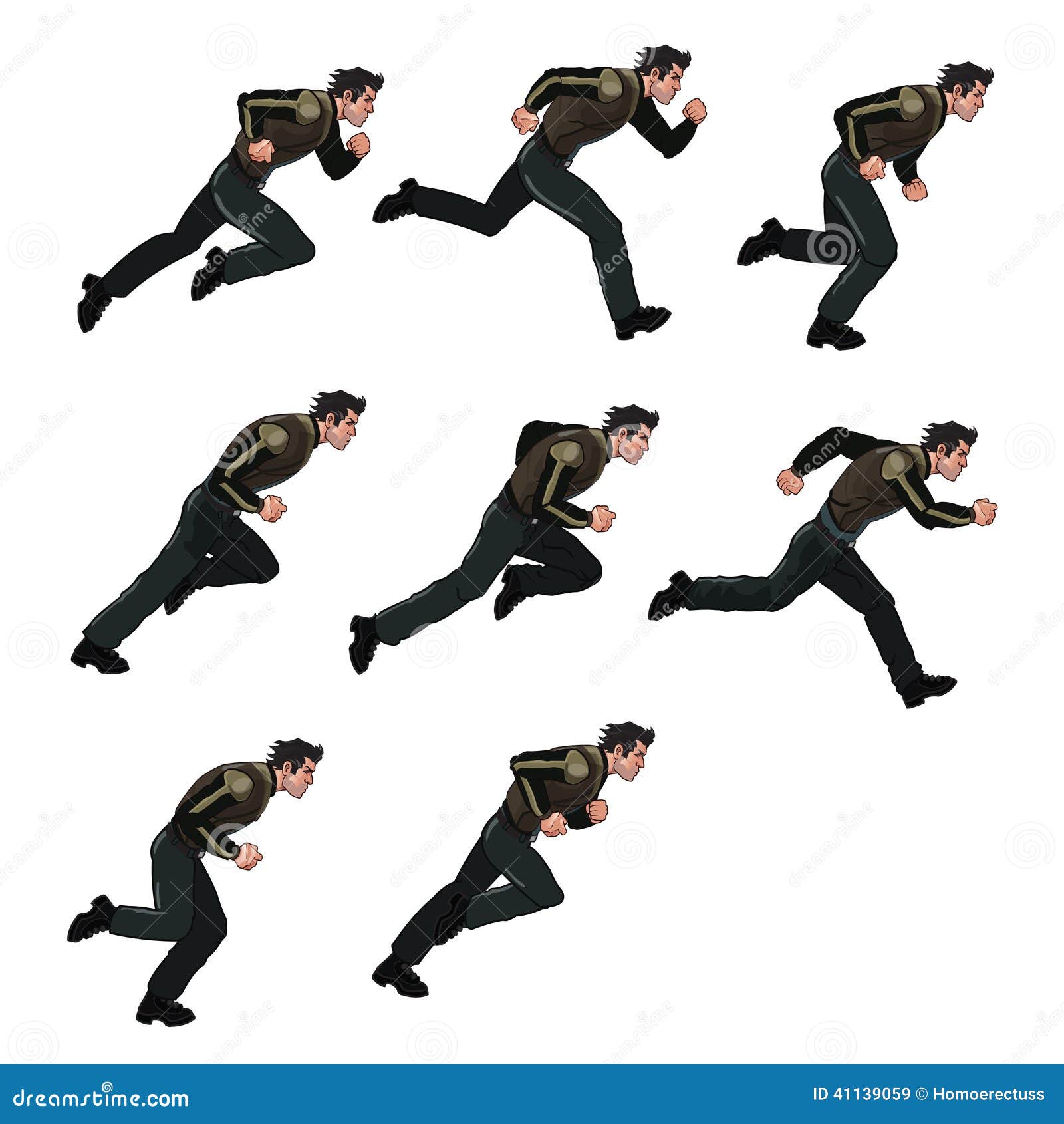 Homem running Sprite ilustração stock. Ilustração de funcionamento ...