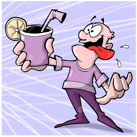 Homem sedento ilustração stock. Ilustração de cumprimento - 1801906