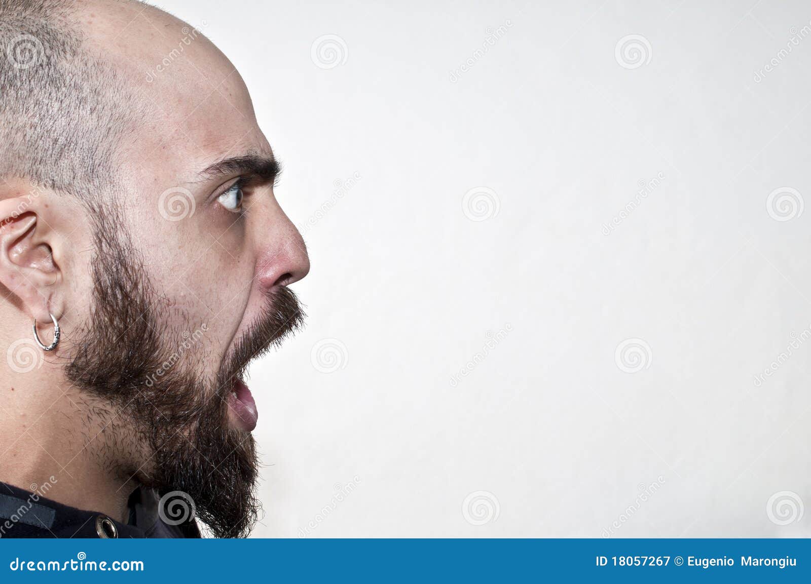 Homem Travado Com Sua Boca Aberta Imagem de Stock - Imagem de lifestyle ...