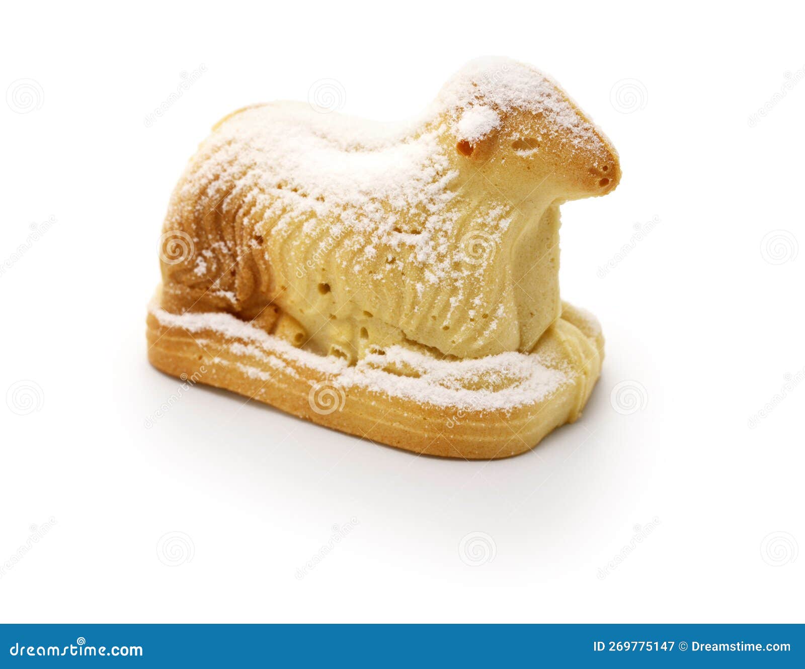 Homemade Agneau Pascal, Easter Lamb Cake Isolated on White Background ...