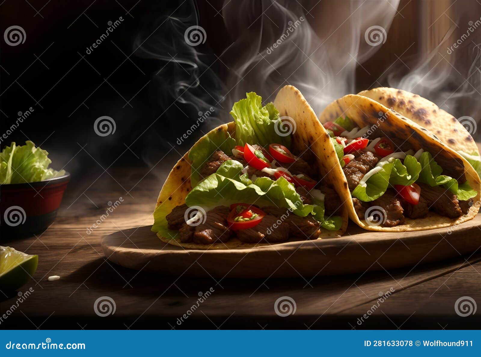 Homemade American Soft Shell Beef Tacos. Generative AI Stock Photo ...