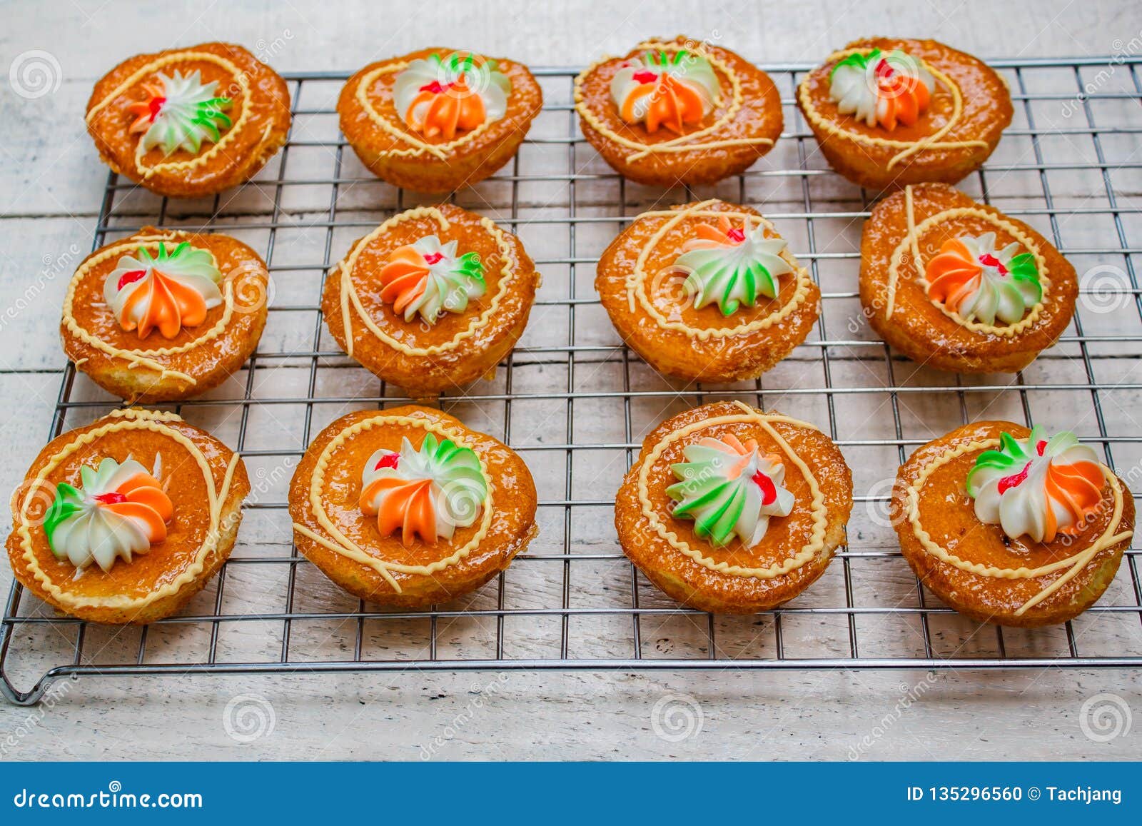 Homemade Ancient Thai Cakes at Home Stock Photo - Image of topping ...