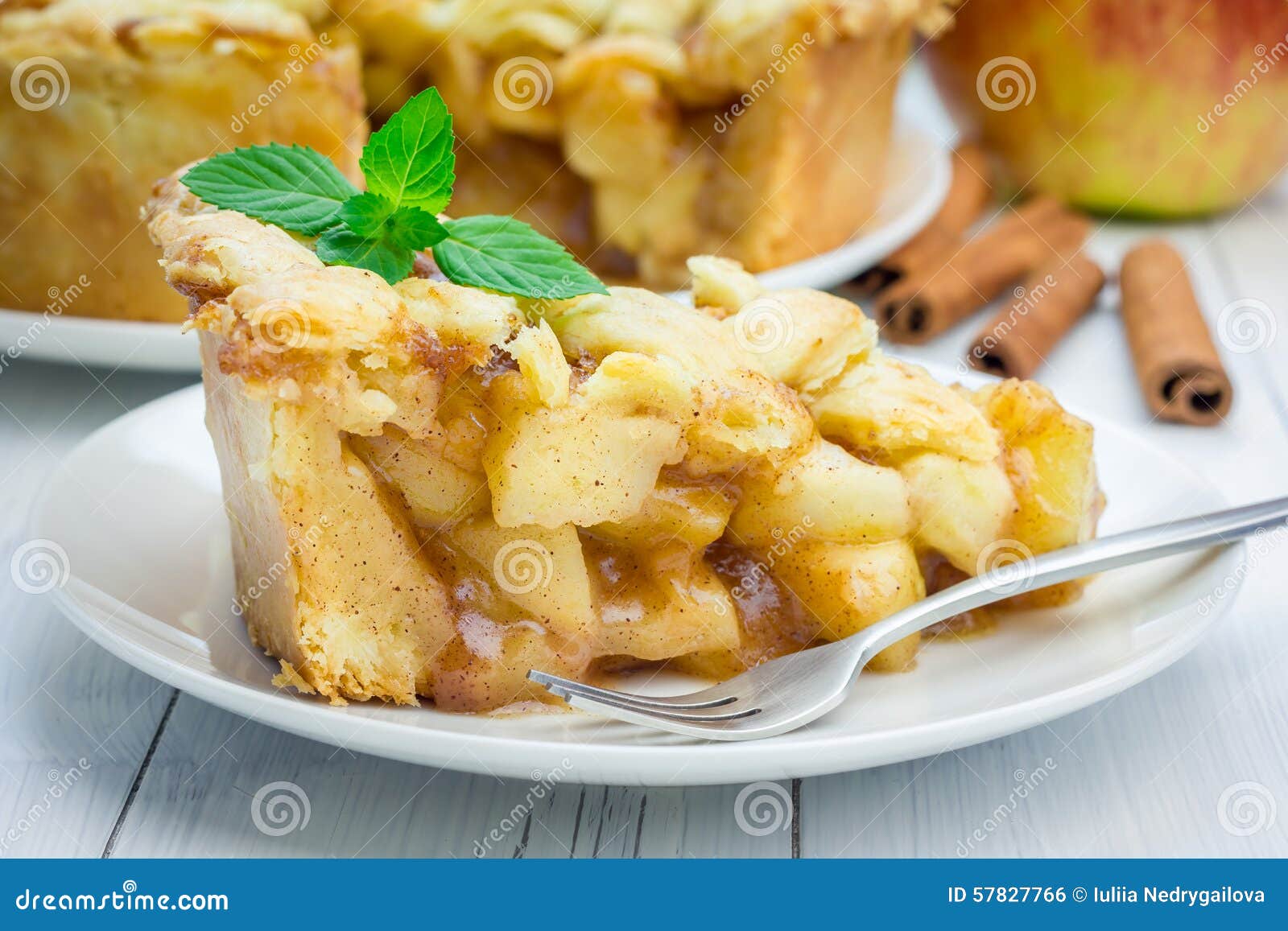 Homemade Apple Pie with Lattice Pattern Stock Photo - Image of french ...