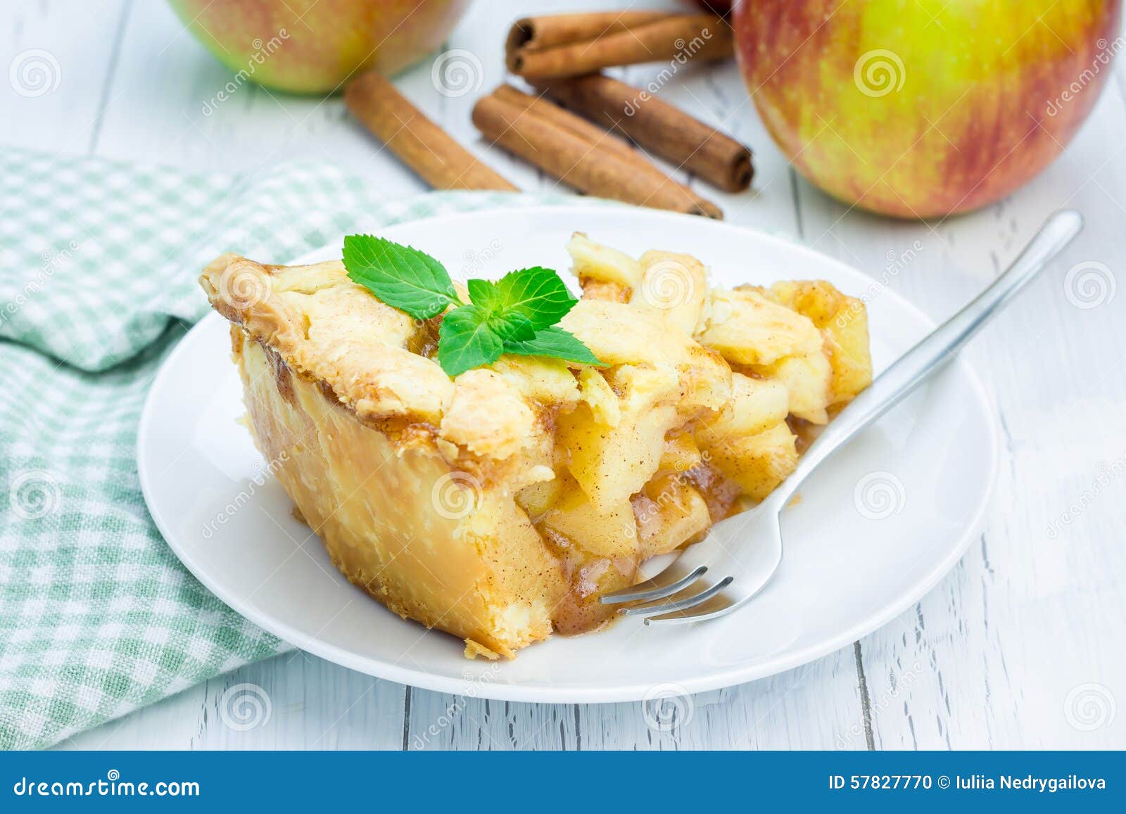 Homemade Apple Pie with Lattice Pattern Stock Photo - Image of fall ...