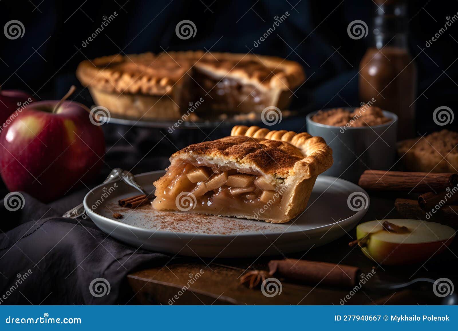 Homemade Apple Pie. Neural Network AI Generated Stock Image - Image of ...