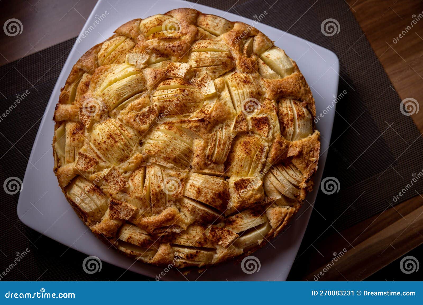 Homemade Apple Pie on a Plate Stock Image - Image of baked, apple ...
