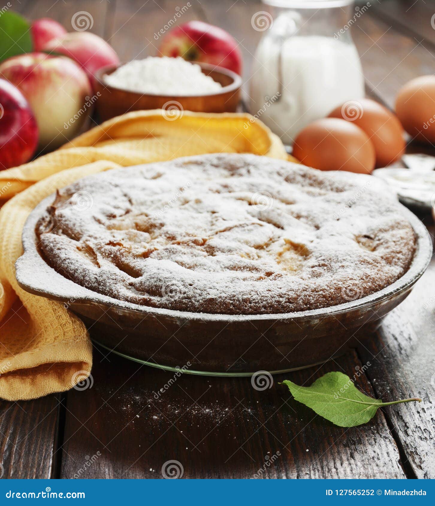 Homemade apple pie stock photo. Image of healthy, sweet - 127565252