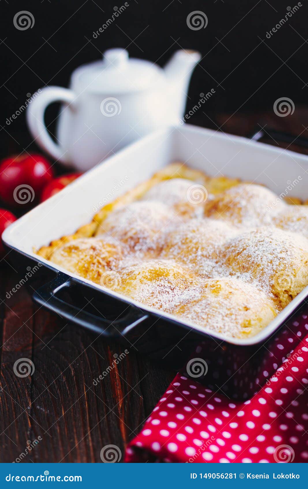 Homemade Apple Pie in Shape Stock Image - Image of golden, gourmet ...