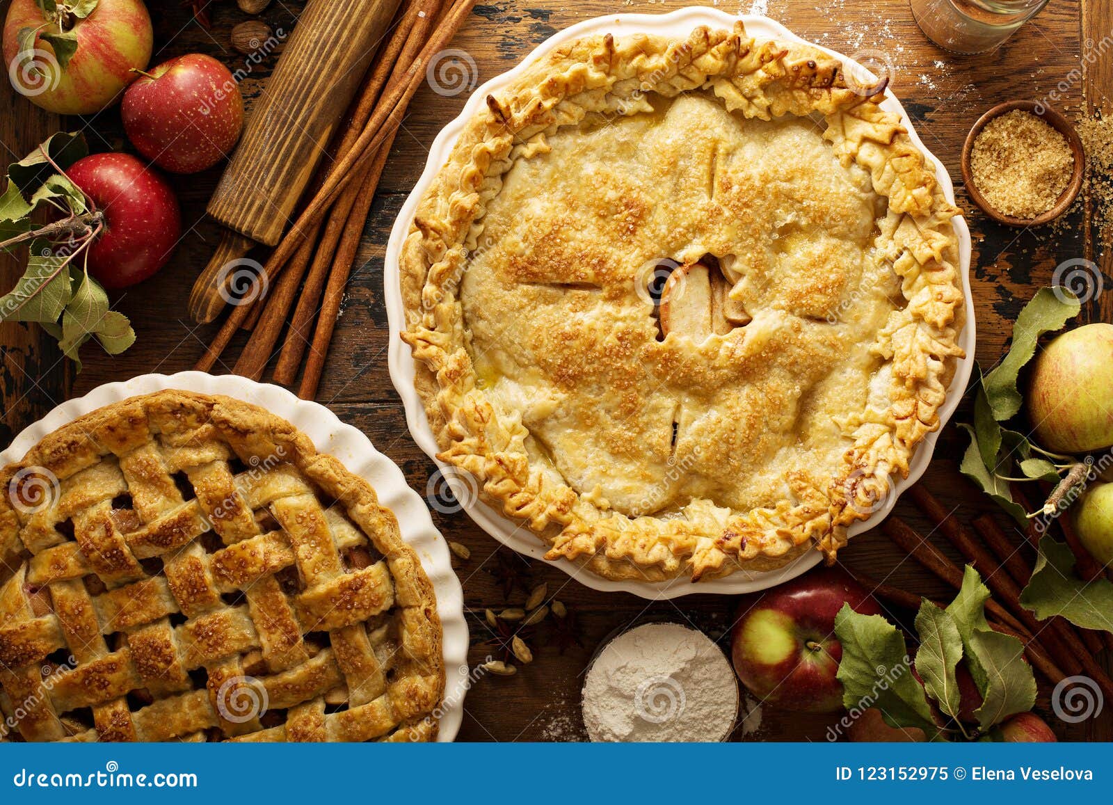 Homemade apple pies stock image. Image of plate, cooked - 123152975