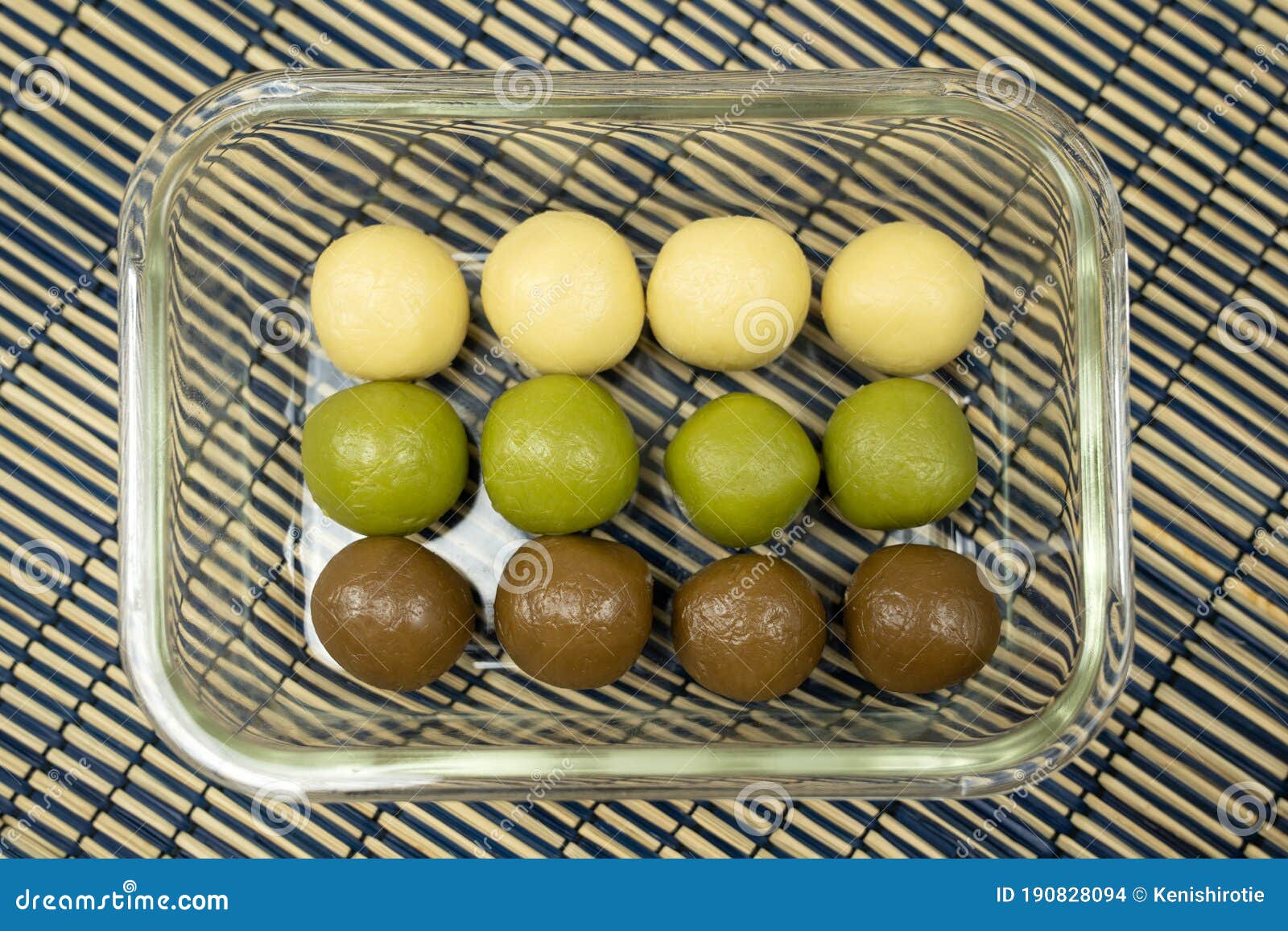 Homemade Assorted Flavor Mung Bean Paste Stock Photo - Image of ...