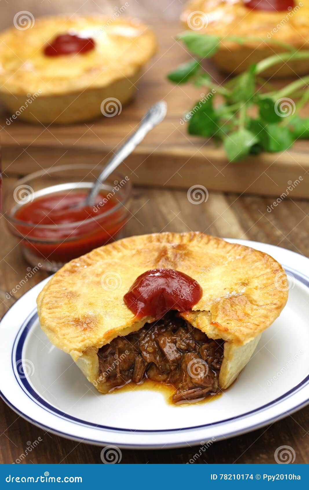 Homemade aussie meat pie stock photo. Image of gourmet - 78210174