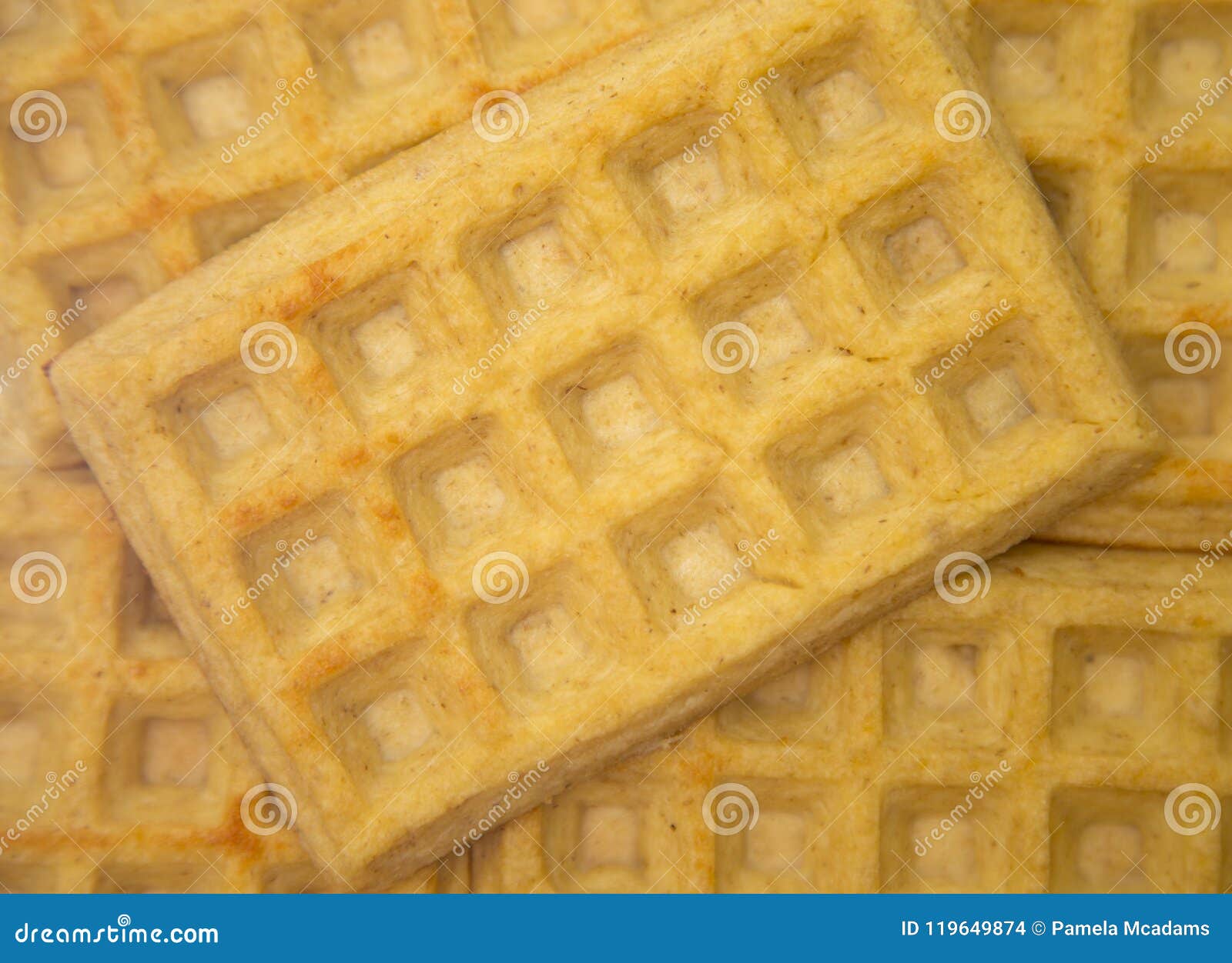 A Rectangular Waffle stock photo. Image of pattern, tasty - 119649874