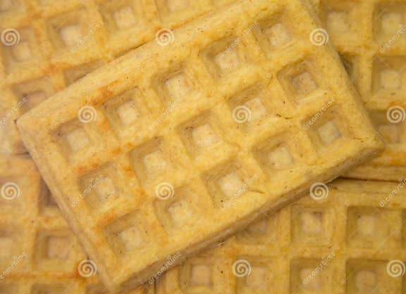 A Rectangular Waffle stock photo. Image of pattern, tasty - 119649874