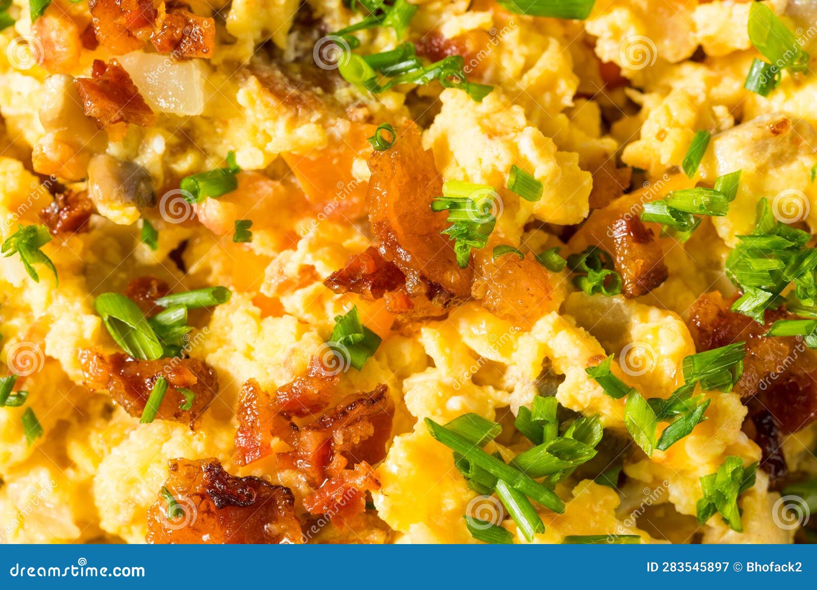 Homemade Bacon Egg Scramble Stock Image - Image of cheese, cuisine ...
