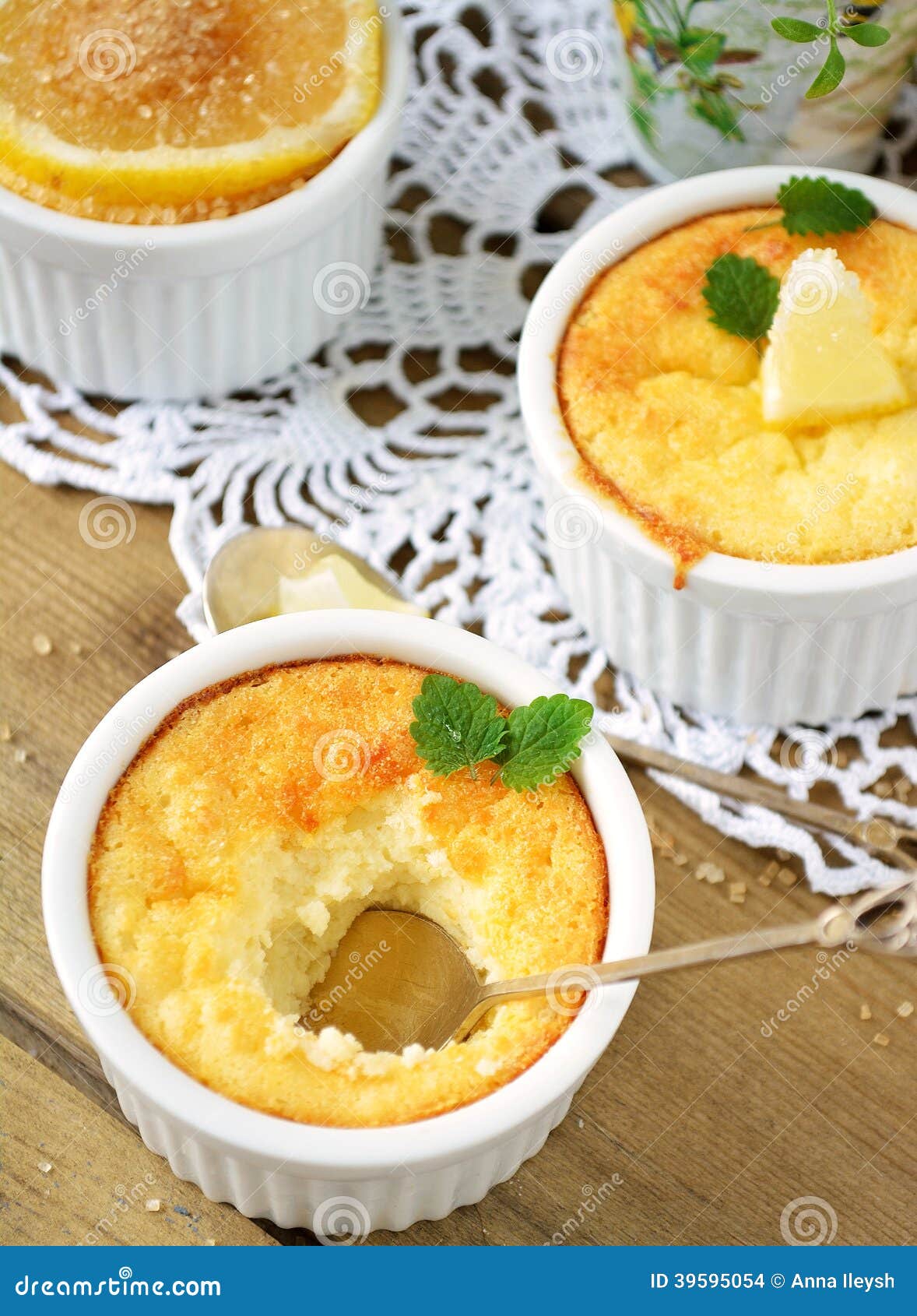 Homemade Baked Curd Pudding Stock Photo - Image of sponge, portion ...