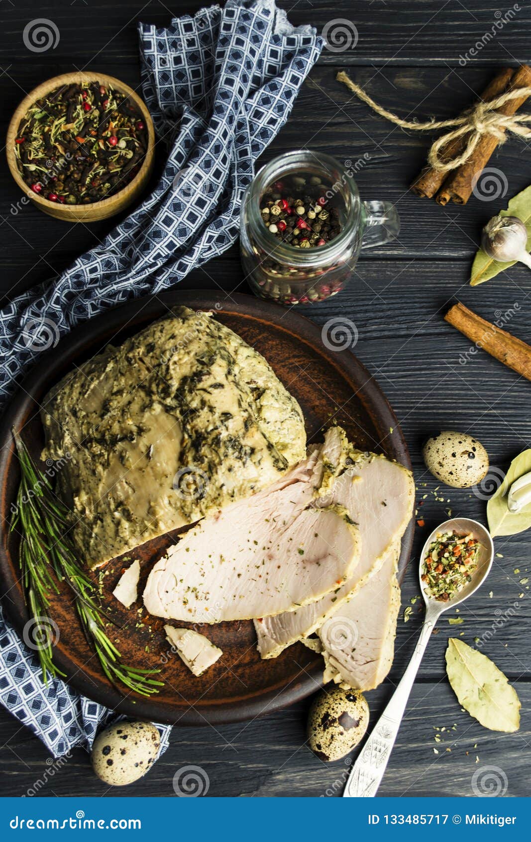 Homemade Baked Turkey Meat With Spices Stock Image Image Of Piece