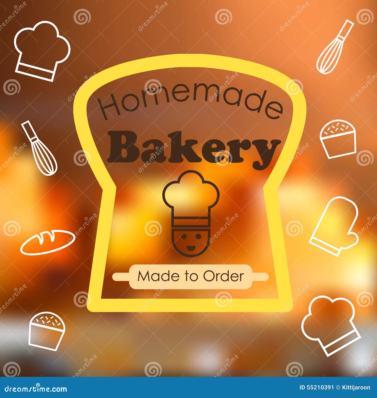 Homemade Bakery Graphic Vector Style Stock Vector - Illustration of ...