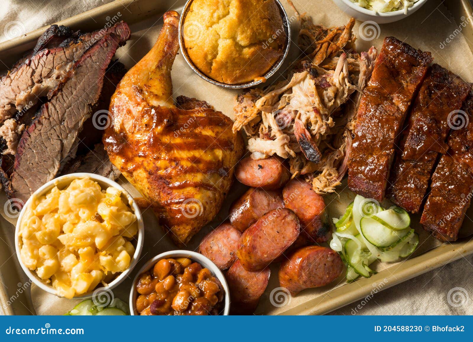 Homemade Barbecue Platter with Ribs Stock Photo - Image of grill ...