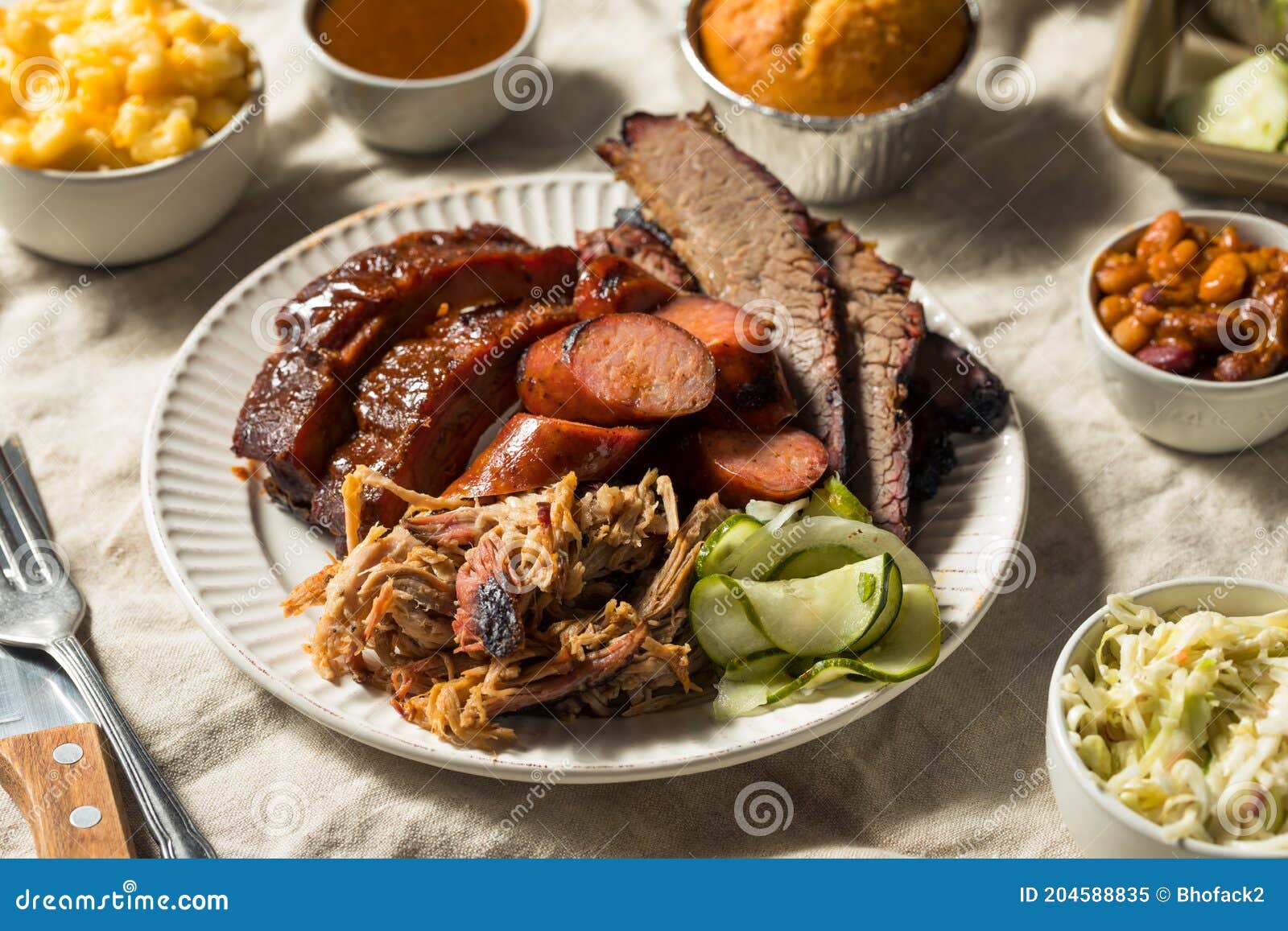 Homemade Barbecue Platter with Ribs Stock Image - Image of meal ...