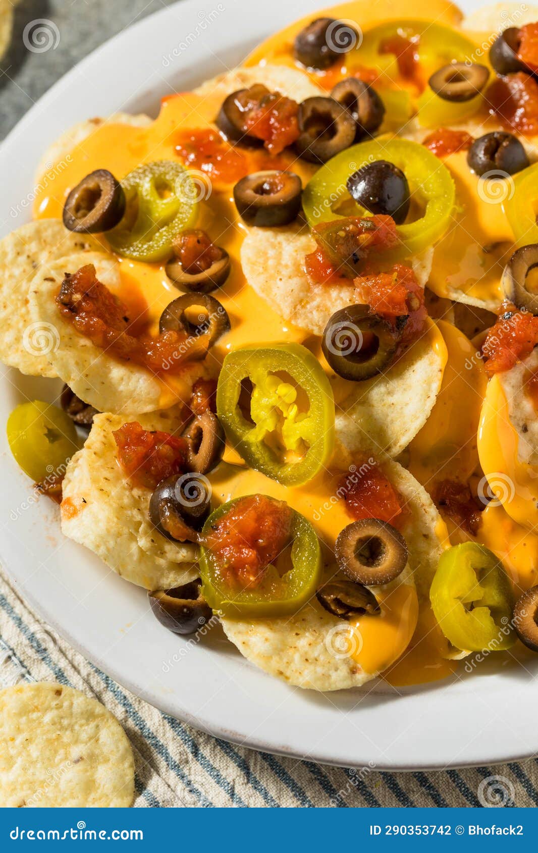 Homemade Basic Mexican Nachos with Cheese Stock Photo - Image of tasty ...