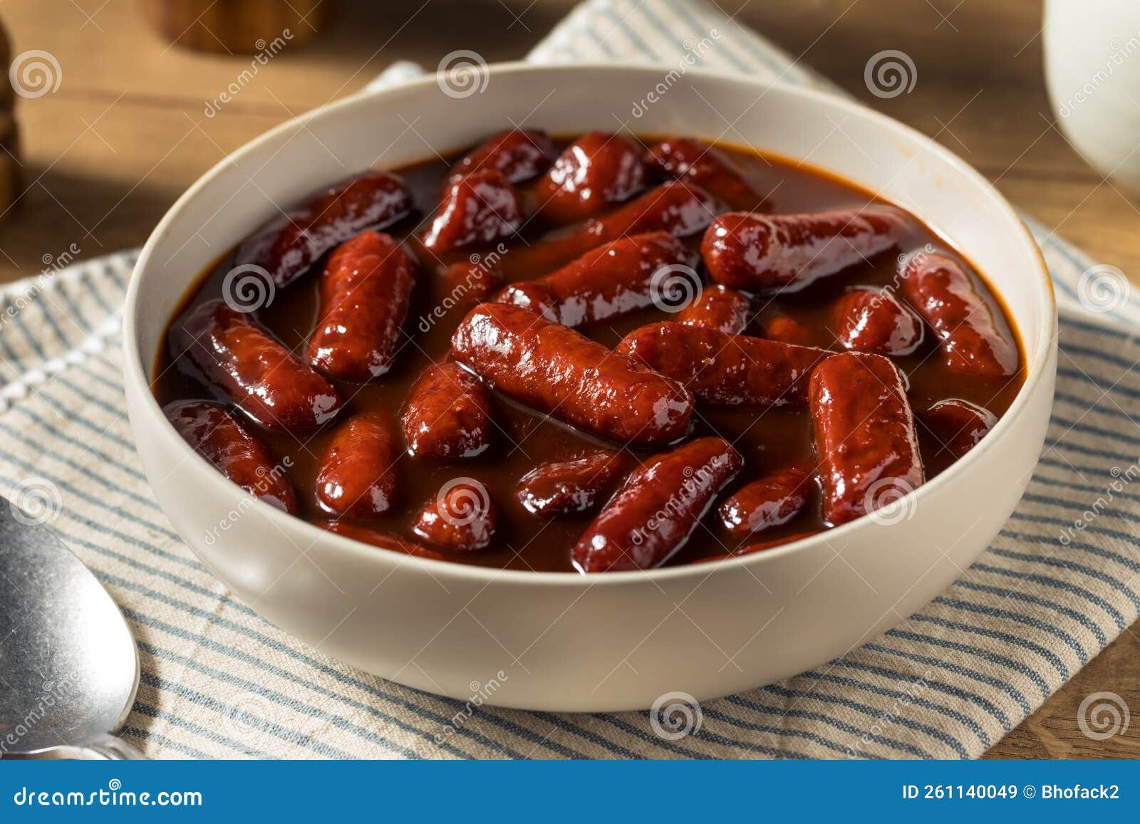 Homemade BBQ Cocktail Weiners in Sauce Stock Image - Image of meat ...