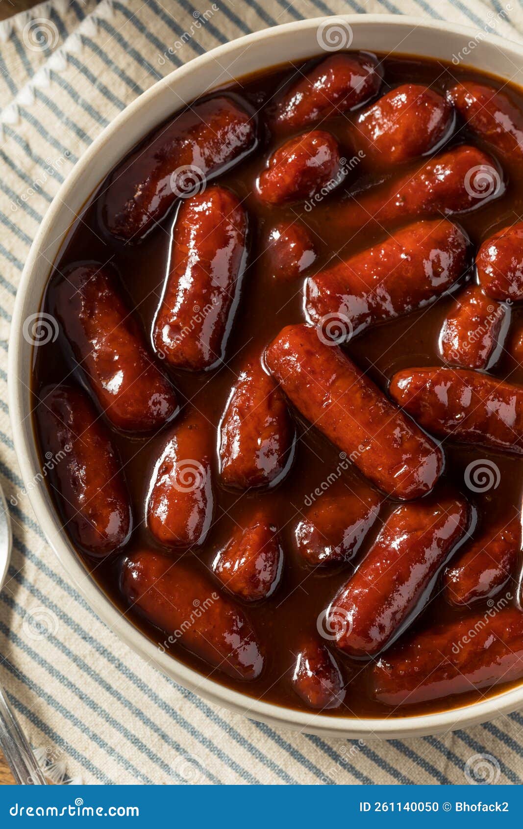 Homemade BBQ Cocktail Weiners in Sauce Stock Photo - Image of sausage ...