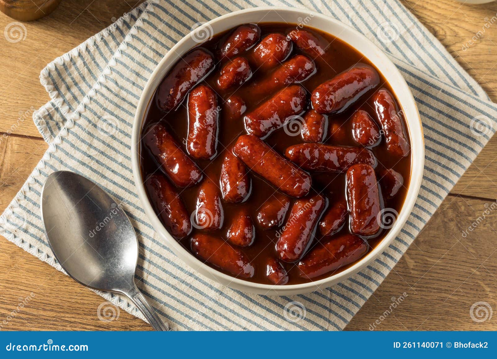 Homemade BBQ Cocktail Weiners in Sauce Stock Image - Image of lunch ...