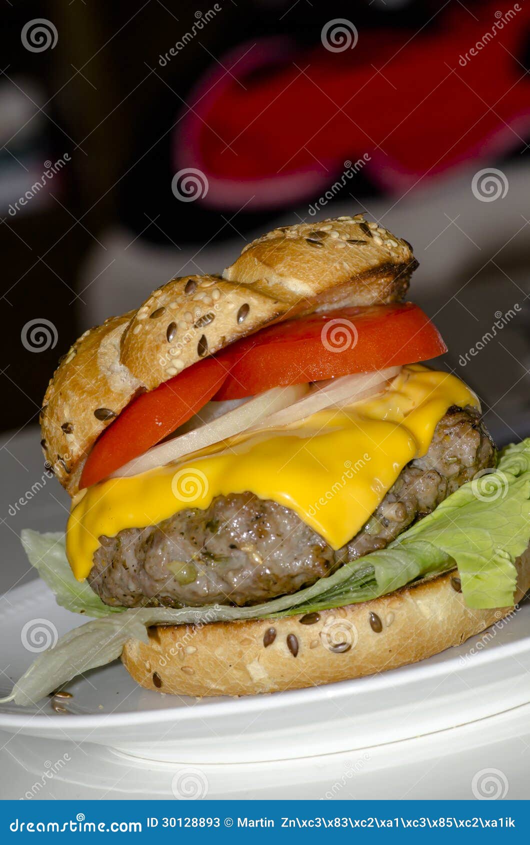 Hamburger stock image. Image of meal, tomato, tasty, fresh - 30128893
