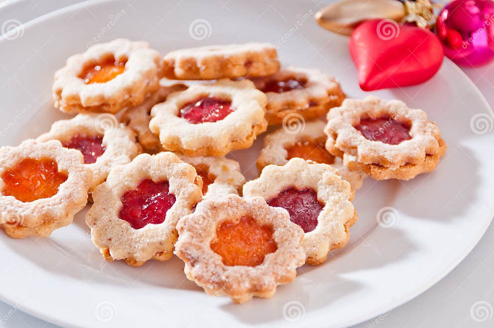 Homemade Biscuits Filled with Jam Stock Image - Image of homemade ...