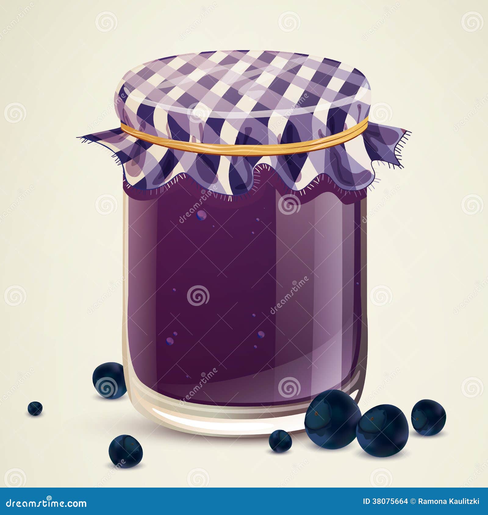 Homemade Blueberry Jam stock illustration. Illustration of fruit - 38075664