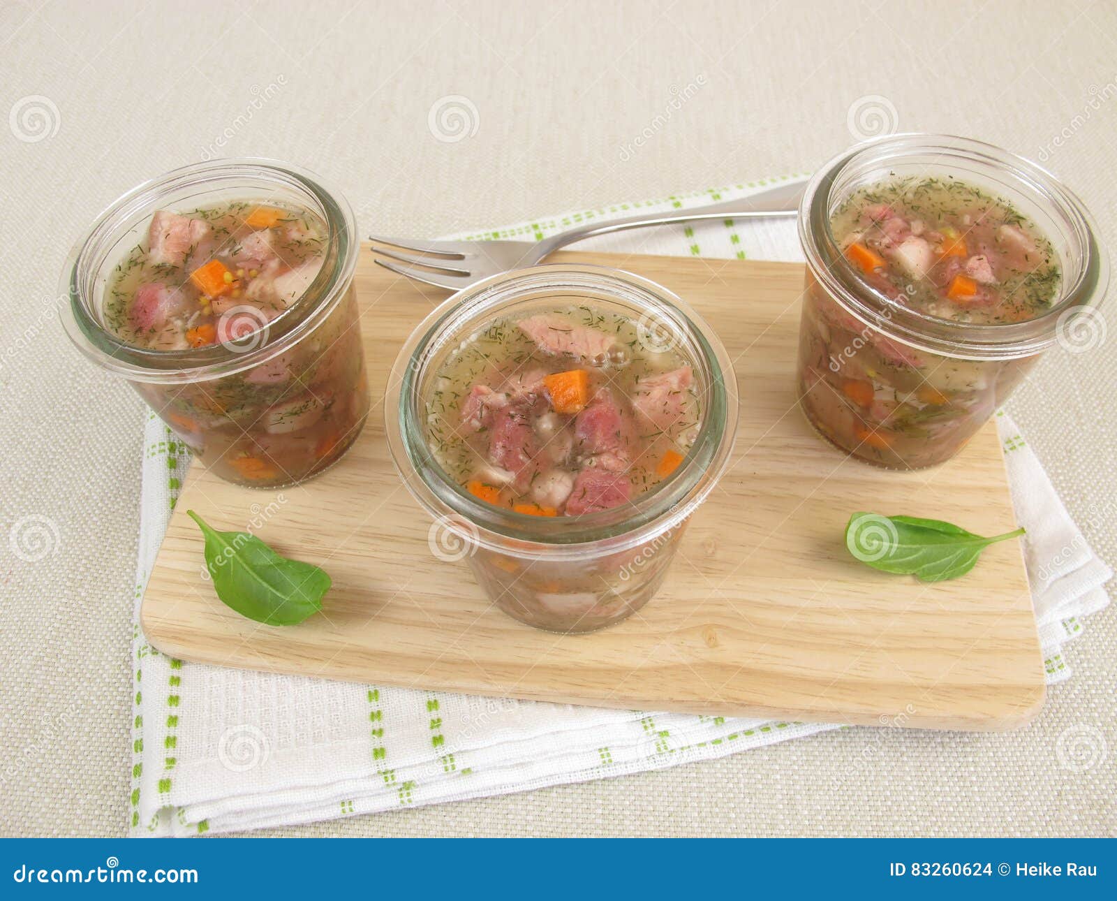 Homemade brawn in jar stock photo. Image of brawn, herbs - 83260624