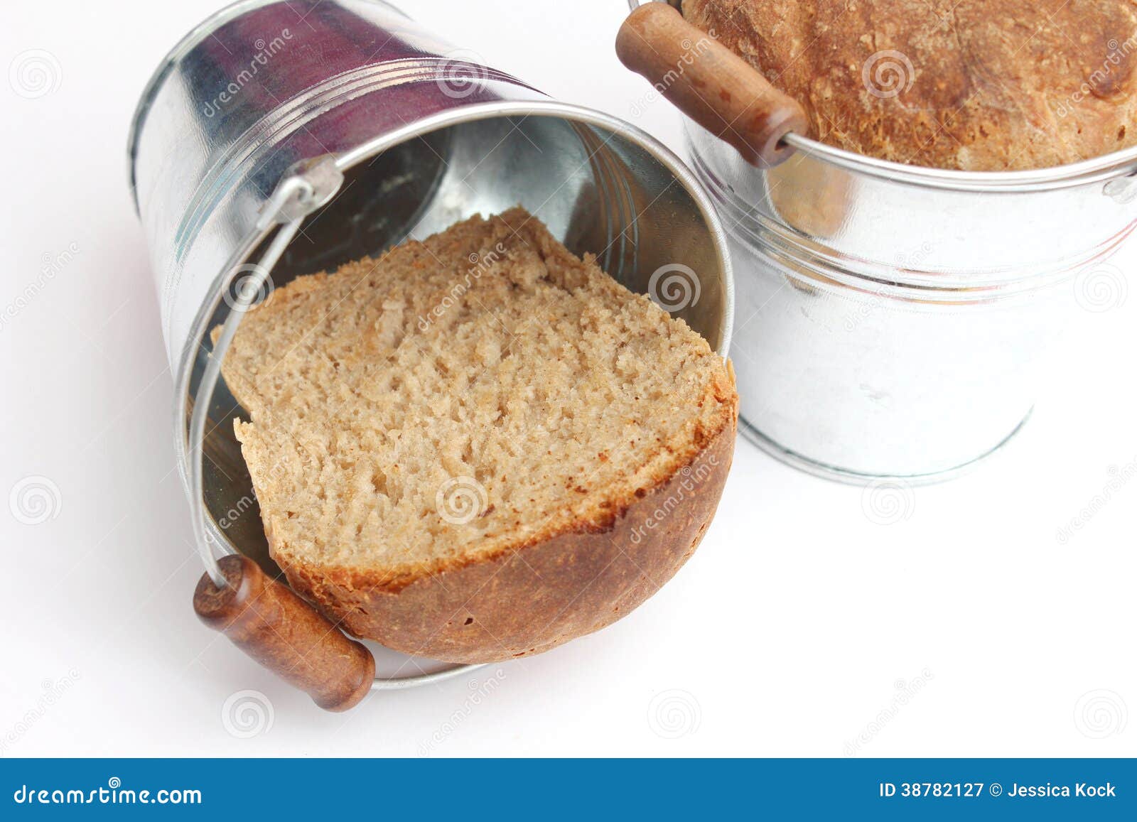 Homemade bread in a bucket stock image. Image of homemade - 38782127