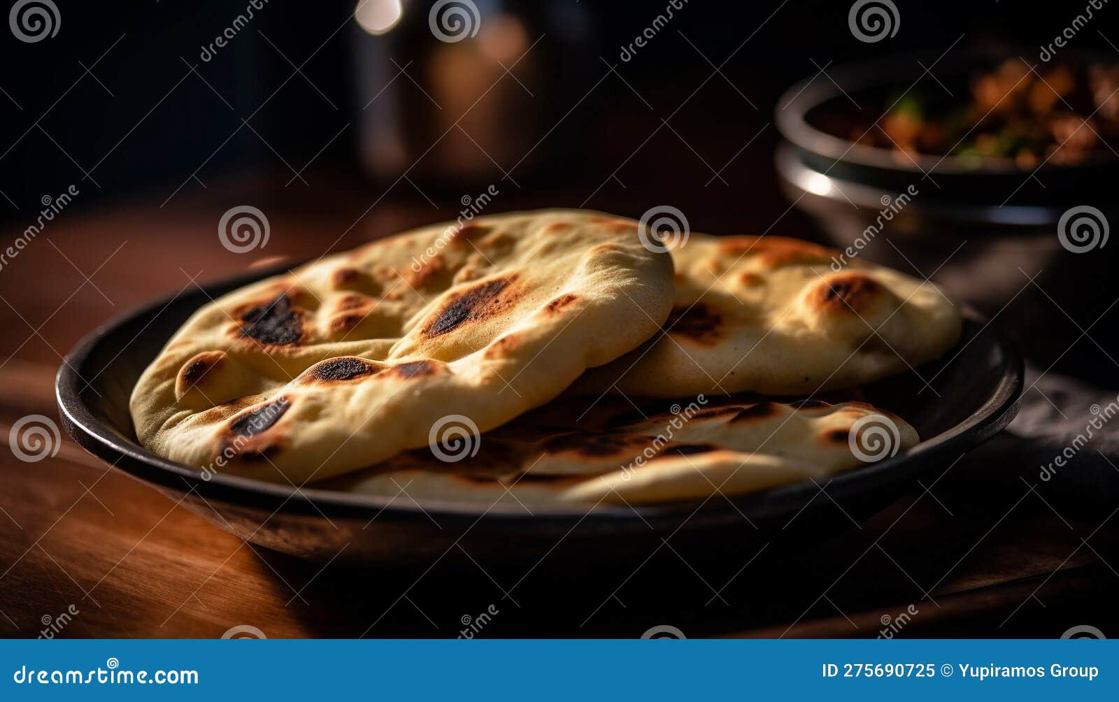 Homemade Bread and Fruit on Rustic Table Generated by AI Stock ...