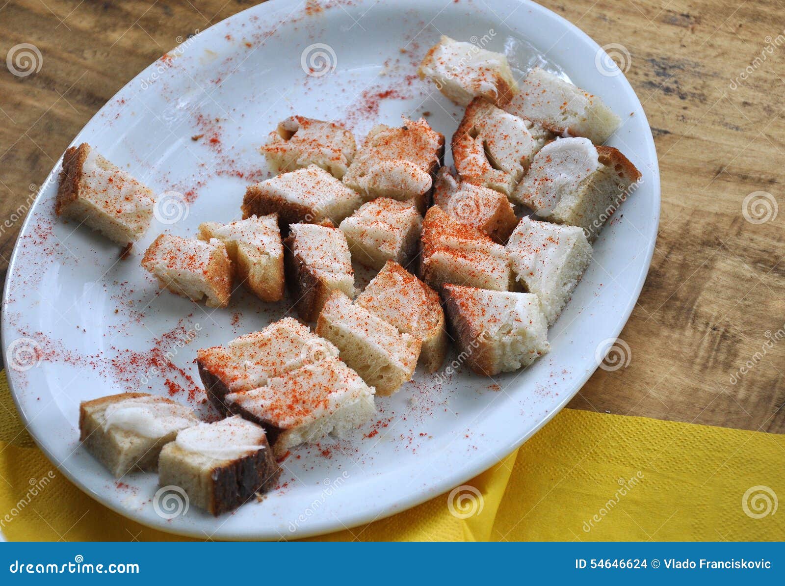 Homemade Bread with Lard and Red Paprika Stock Photo - Image of lard ... Homemade Bread with Lard and Red Paprika Stock Photo - Image of lard ...