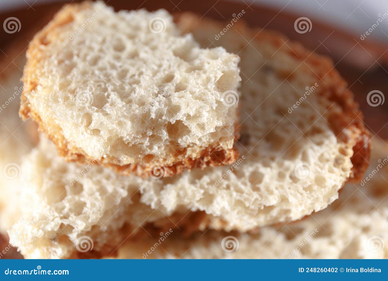 Homemade Bread, Pieces of Broken Bread Stock Photo - Image of bakery ...
