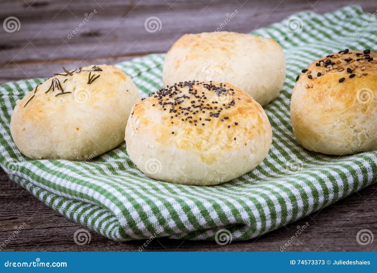 Homemade Bread Roll on Table Stock Image - Image of wooden, bakery ...