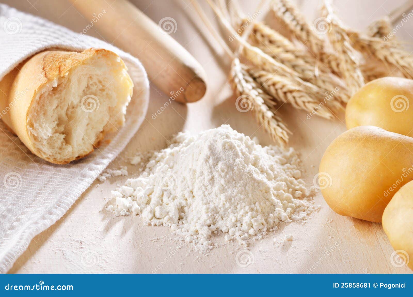 Homemade bread scene stock image. Image of abundance - 25858681