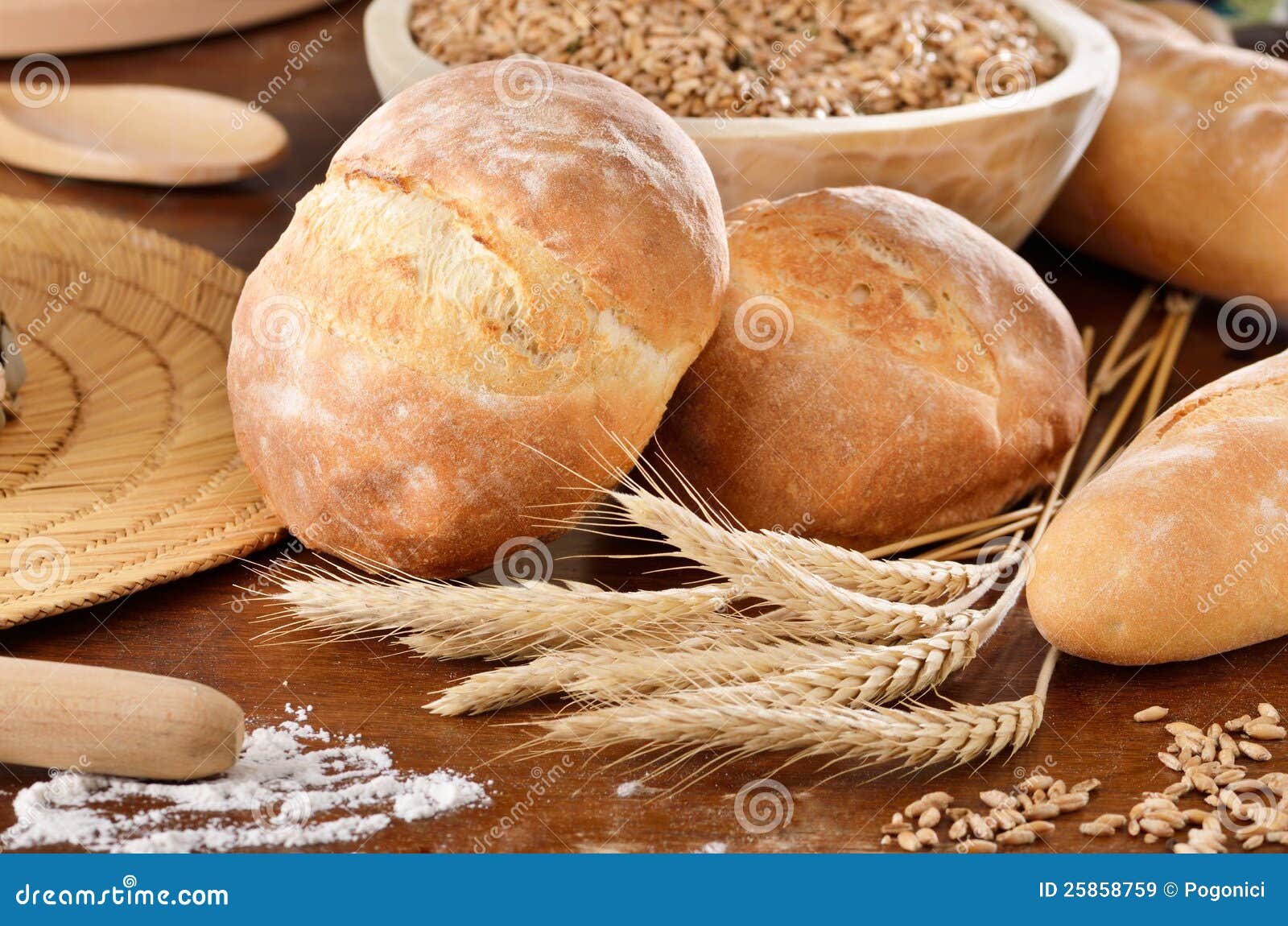 Homemade bread scene stock image. Image of baking, gold - 25858759
