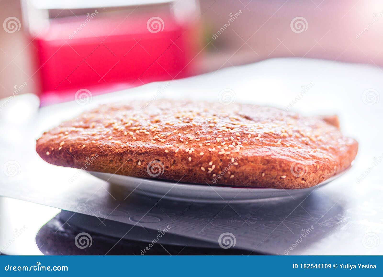 Homemade Bread Stands on the Kitchen Table Stock Image - Image of ...