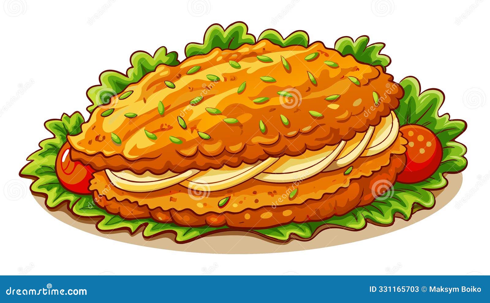 Homemade Breaded Chicken Schnitzel Isolated on Transparent a White ...