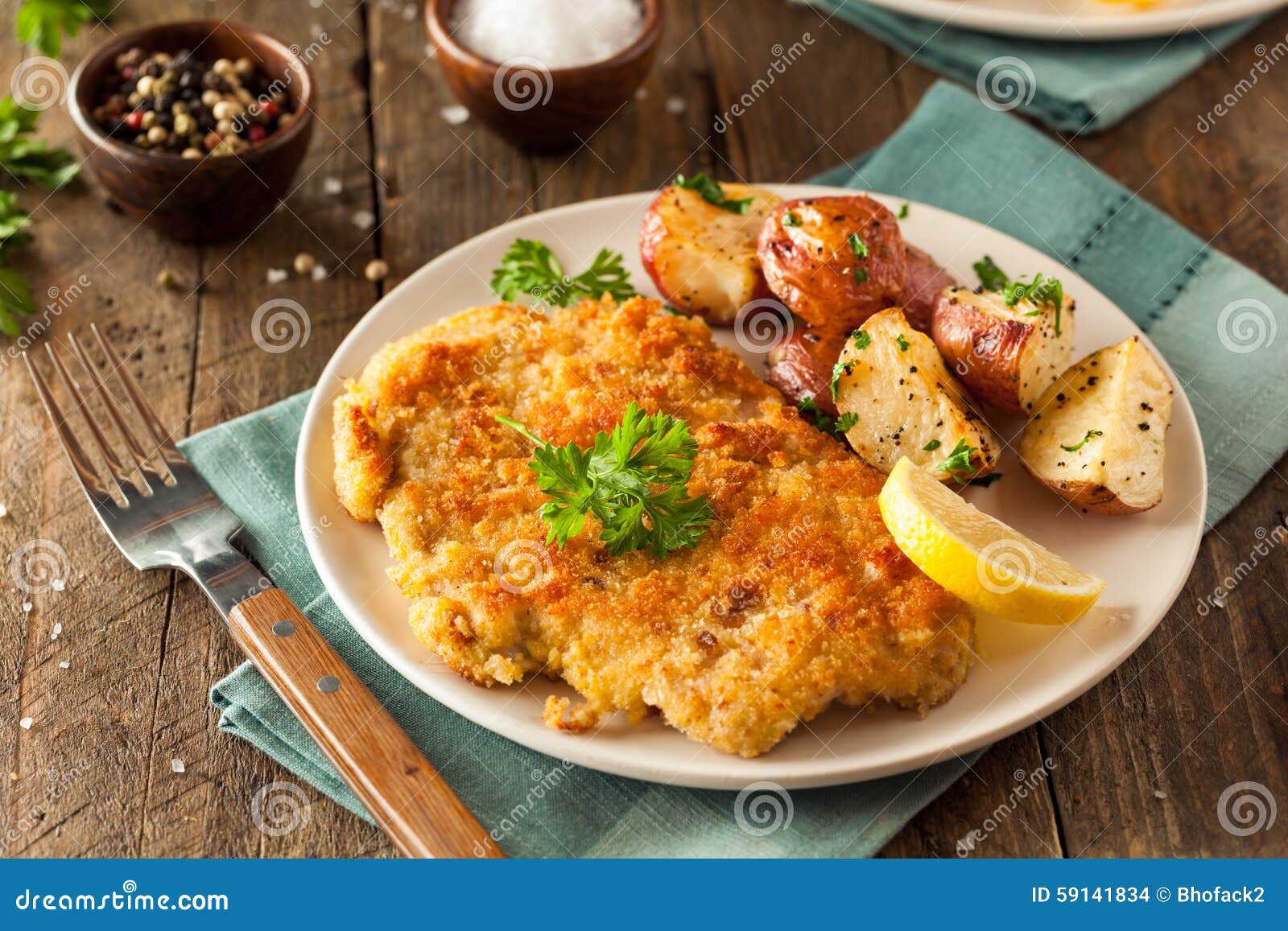 Homemade Breaded German Weiner Schnitzel Stock Photo - Image of cuisine ...