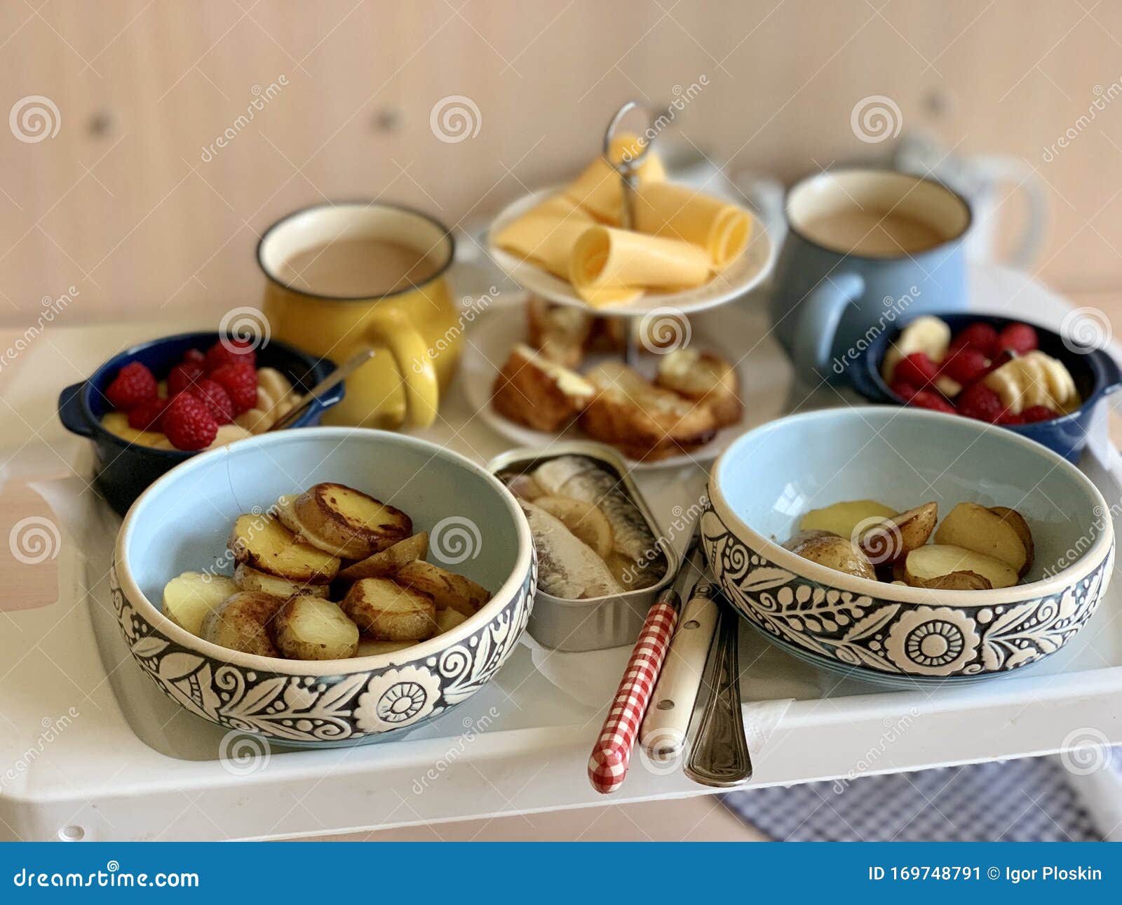 Homemade Breakfast on a Tray Stock Image - Image of coffee, breakfast ...